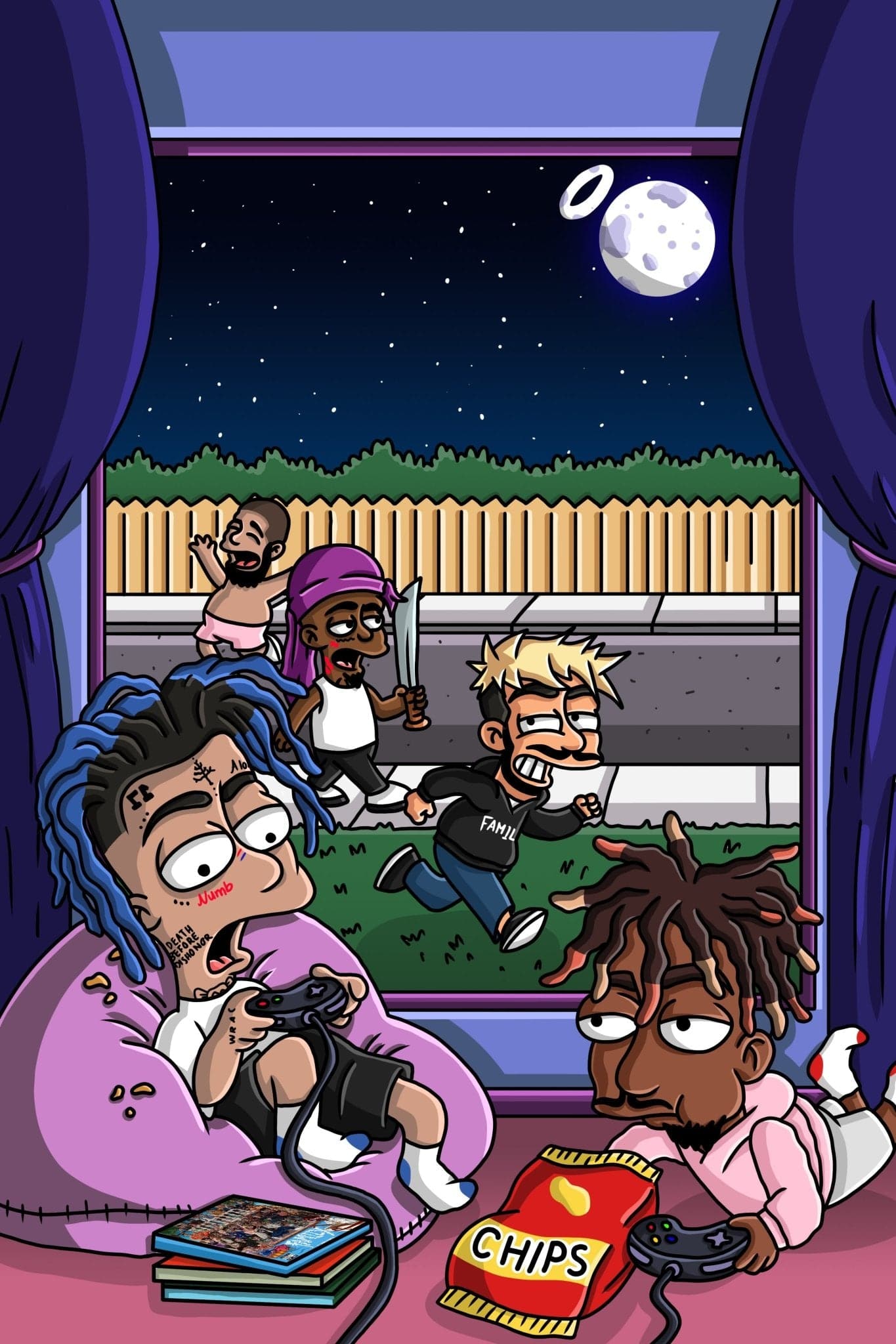 DJ Scheme x XXX x Juice WRLD x Ski Mask Simpsons Gaming Poster ...