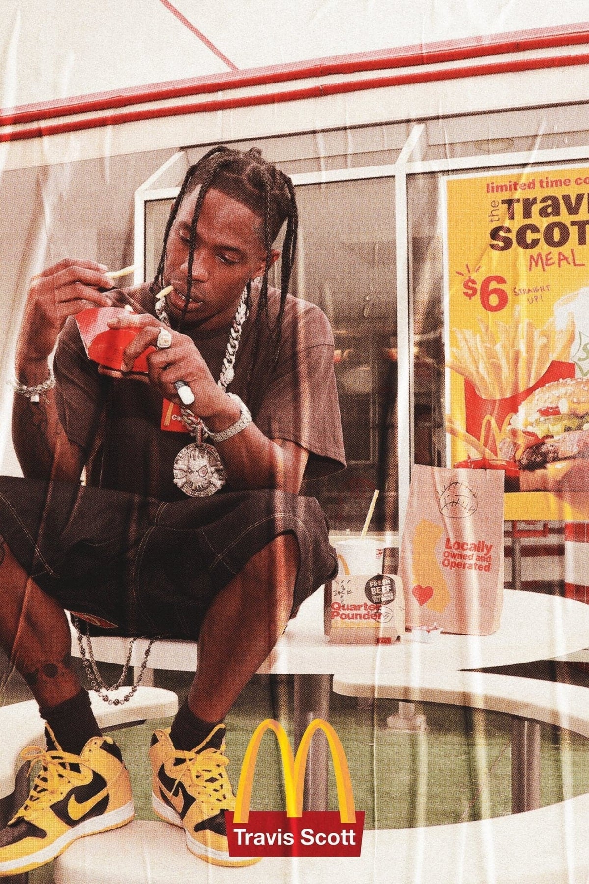 Travis Scott 'McDonalds' Textured Poster – Posters Plug